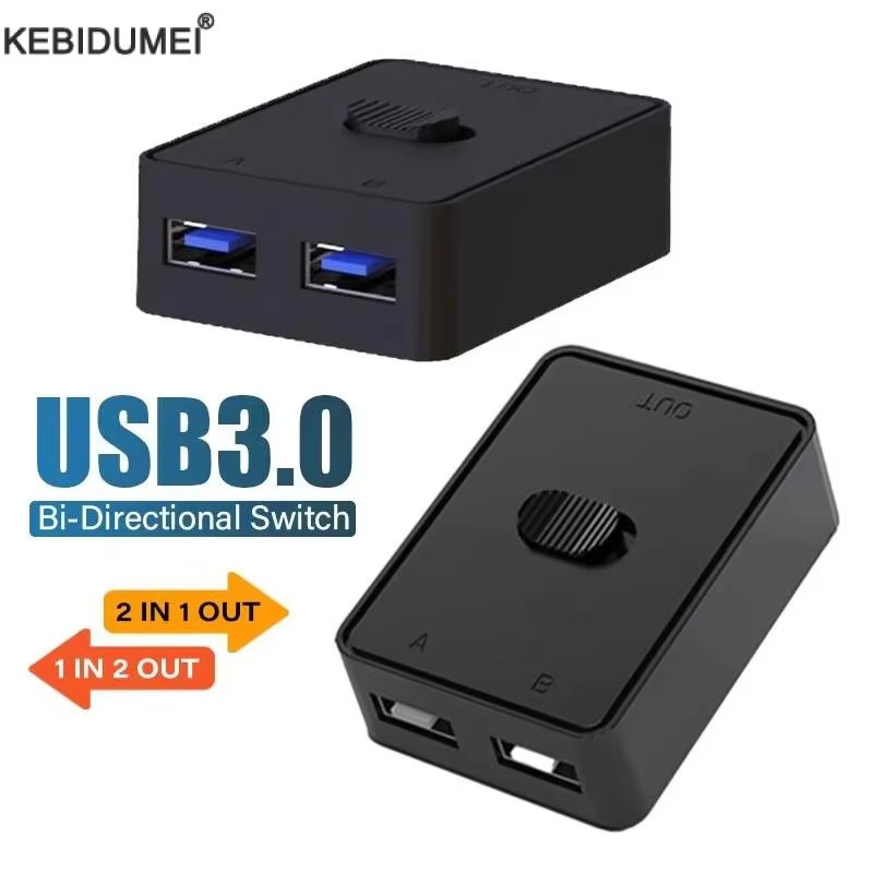 USB 3.0 Switcher KVM Switch 1x2/2x1 Bidirectional Shared Controller ...