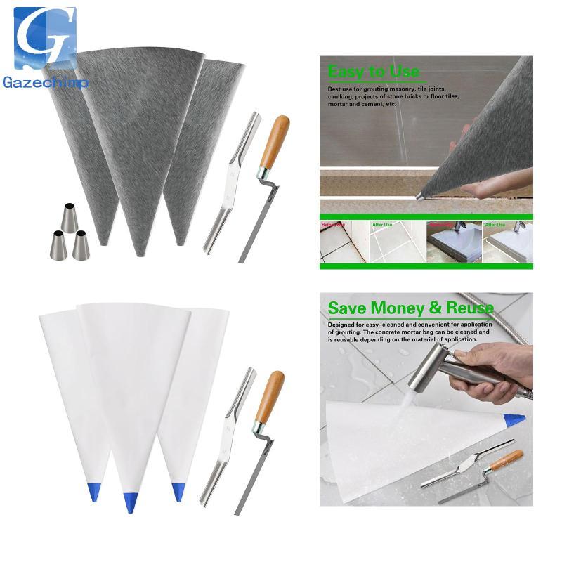 Gazechimp Tile Grout Bag Cement Piping Bags, Tiling Filling PU Leather ...