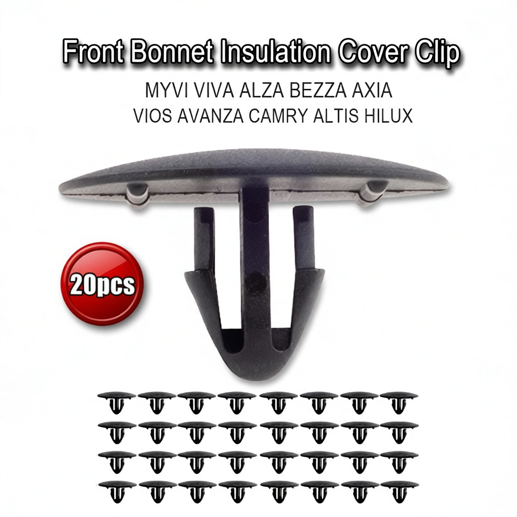 20PCS Front Bonnet Insulation Cover Clips for Perodua Bezza Axia ...