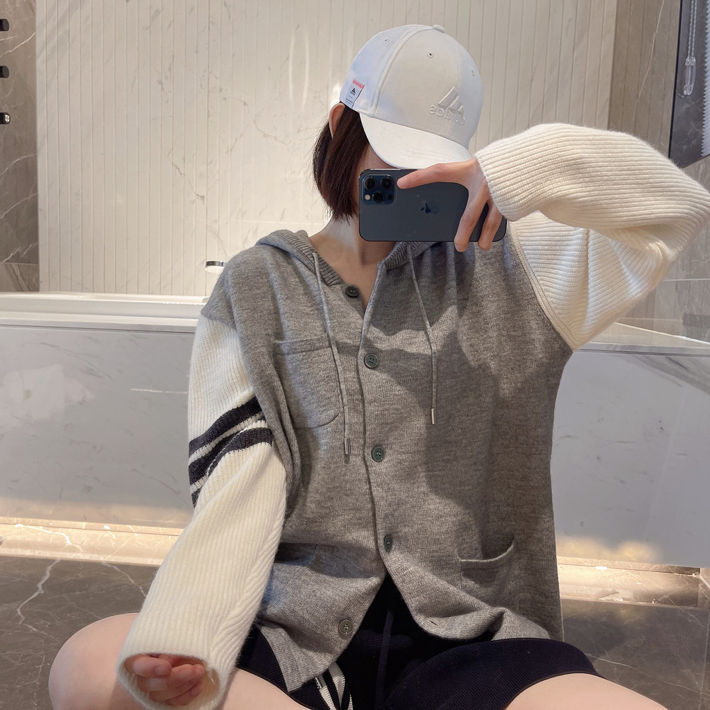 NPIJ Thom Browne Baseball Uniform Jacket - Knit Cardigan for Women ...