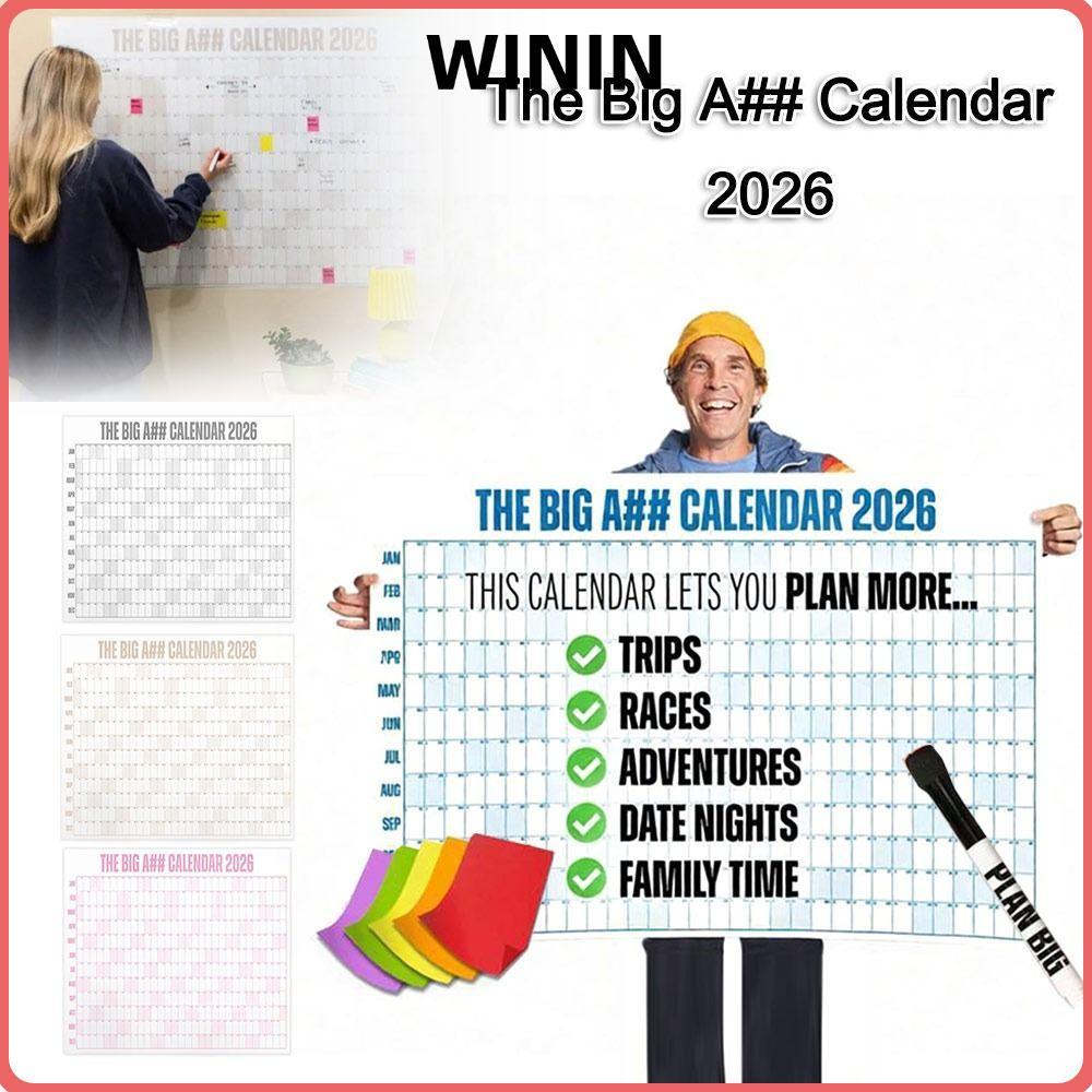 WININ 2026 Calendar Planner Sheet, Planner Target Schedule Sticker Wall ...