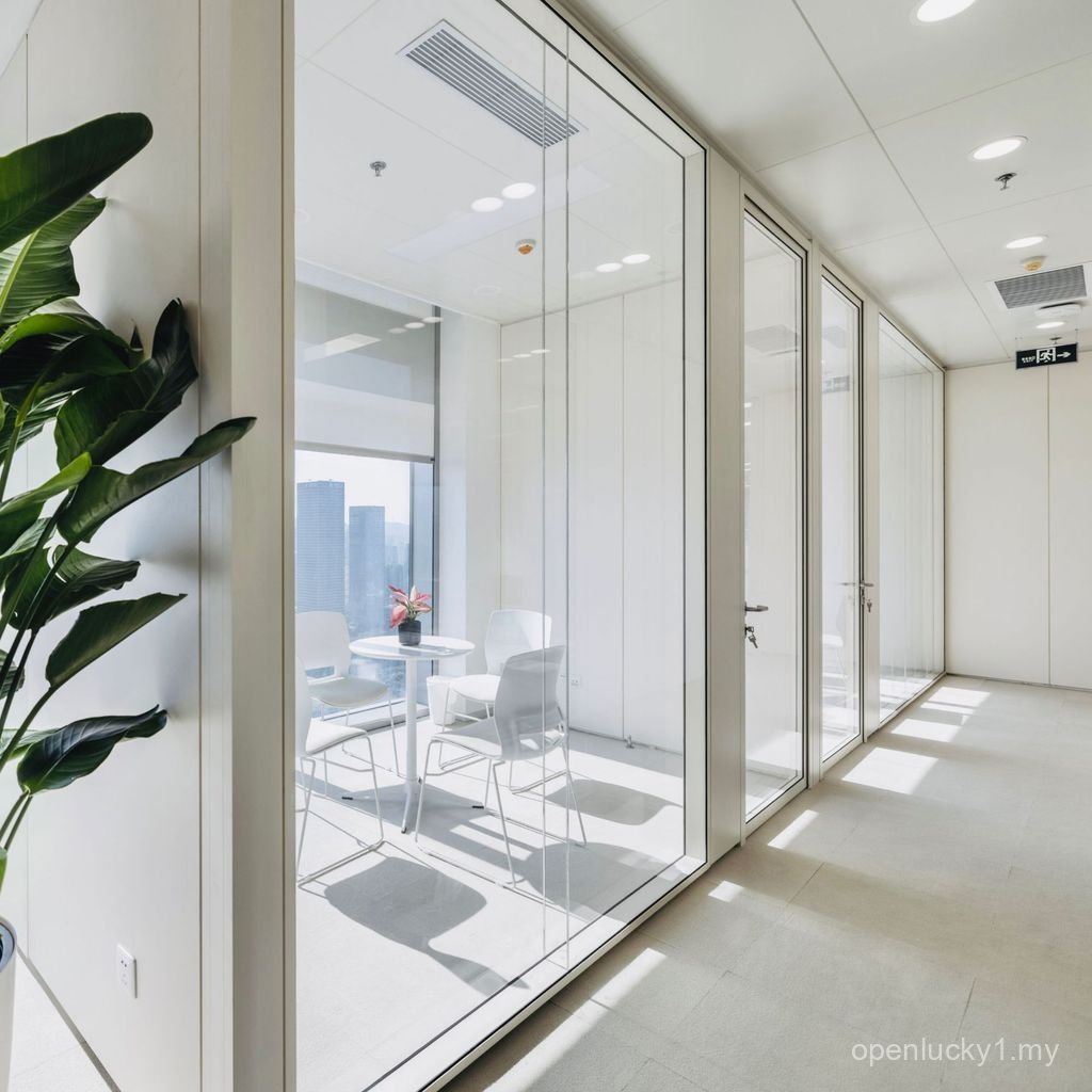 90 jenis partition pejabat, partition kaca dua lapis panoramik ...