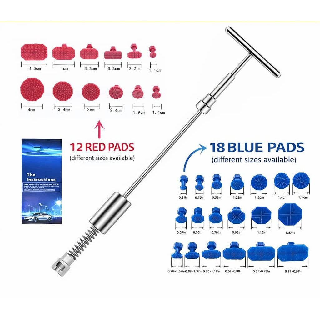 T Bar Car Dent Tools Repair Puller Kit Tools Portable Baiki Kemek ...