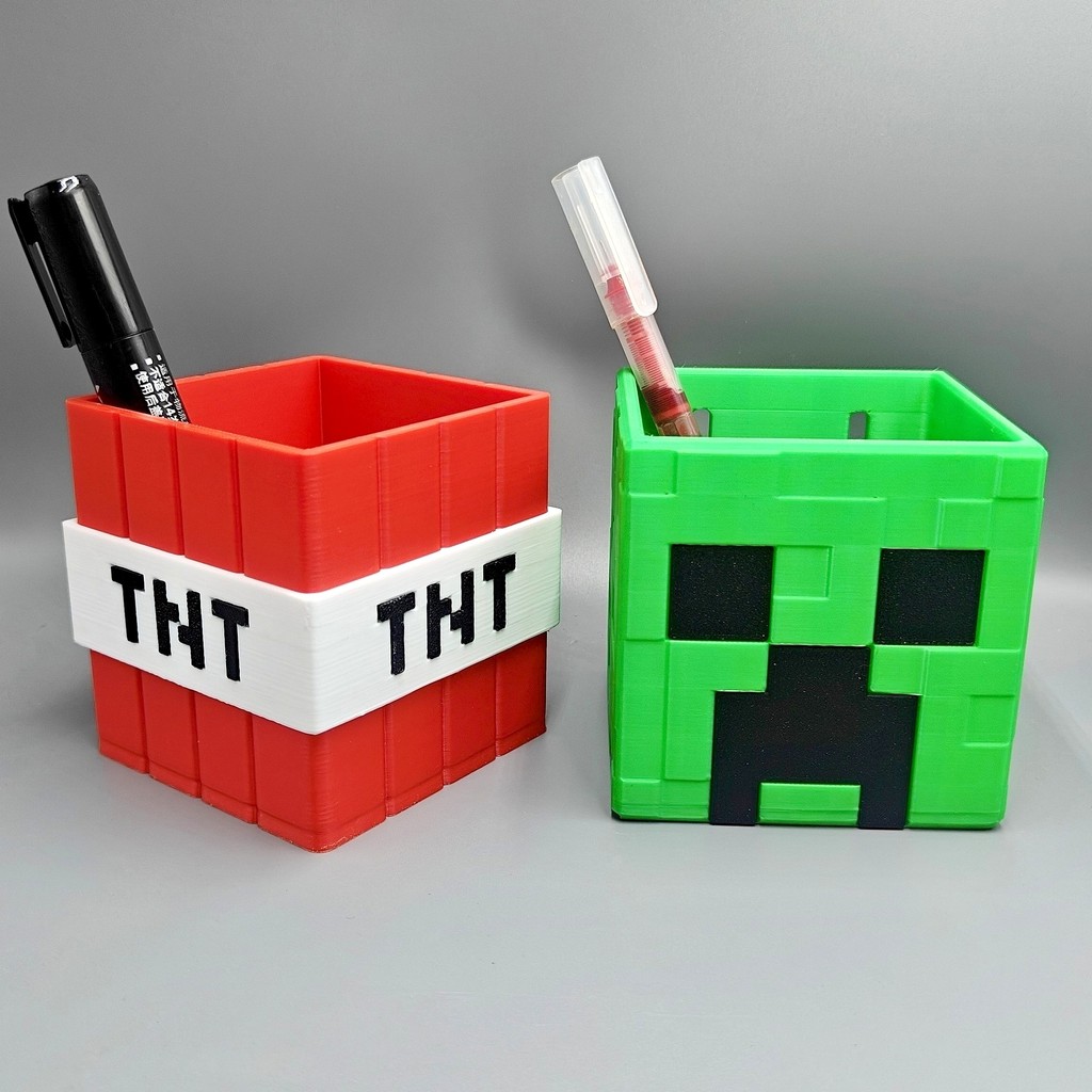 Minecraft TNT Cube Pen Holder Creeper Cube Pen Holder Minecraft Game ...