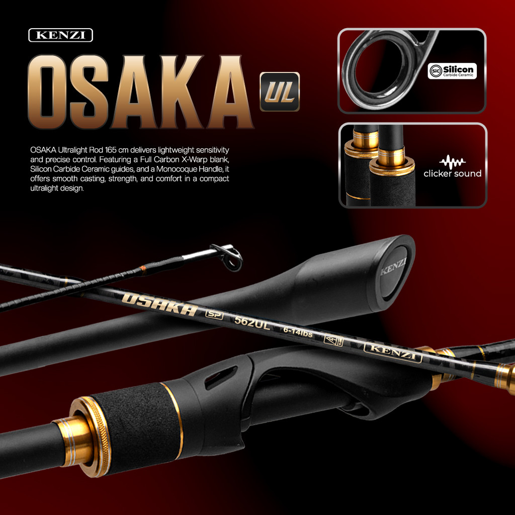 KENZI OSAKA 562 UL ROD | Full Carbon X-Wrap | Solid Carbon | SiC Guide ...