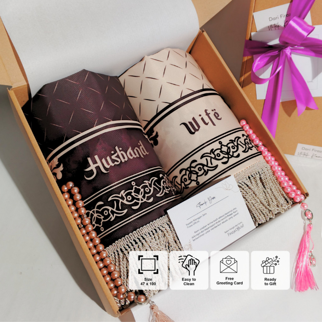 Firaza Official - Couple Prayer Mats, Wedding Hampers, Husband Wife ...
