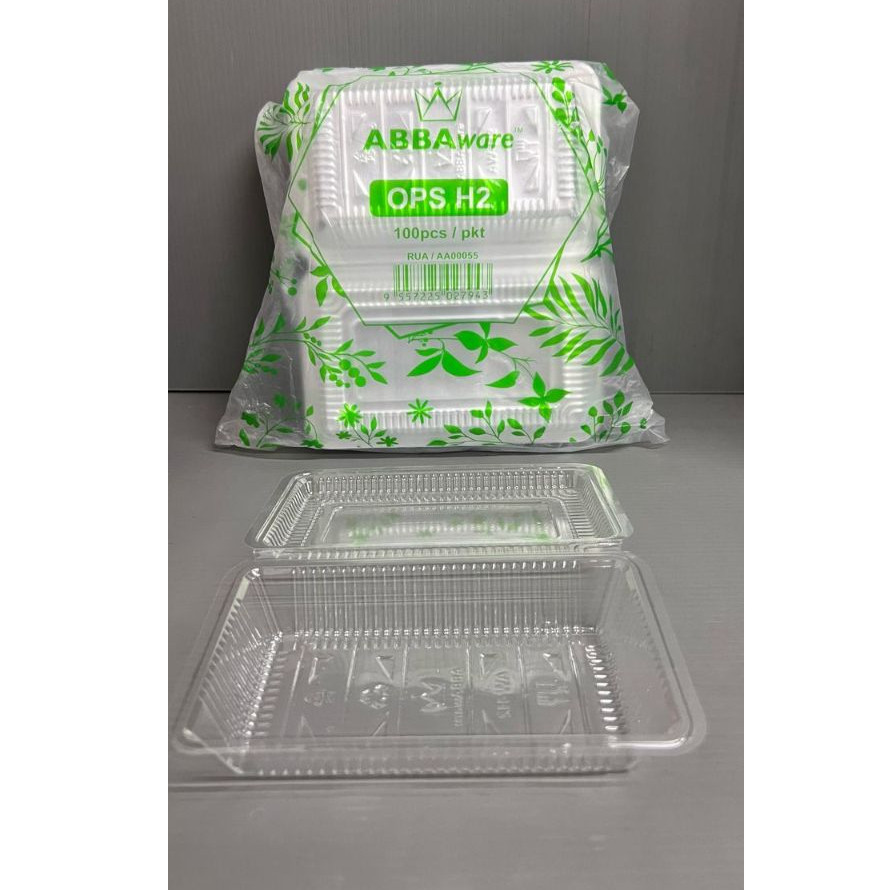 ABBAWARE OPS H2 / CLEAR FOOD BOX /BEKAS KUIH MUIH/LUT SINAR/PLASTIC ...