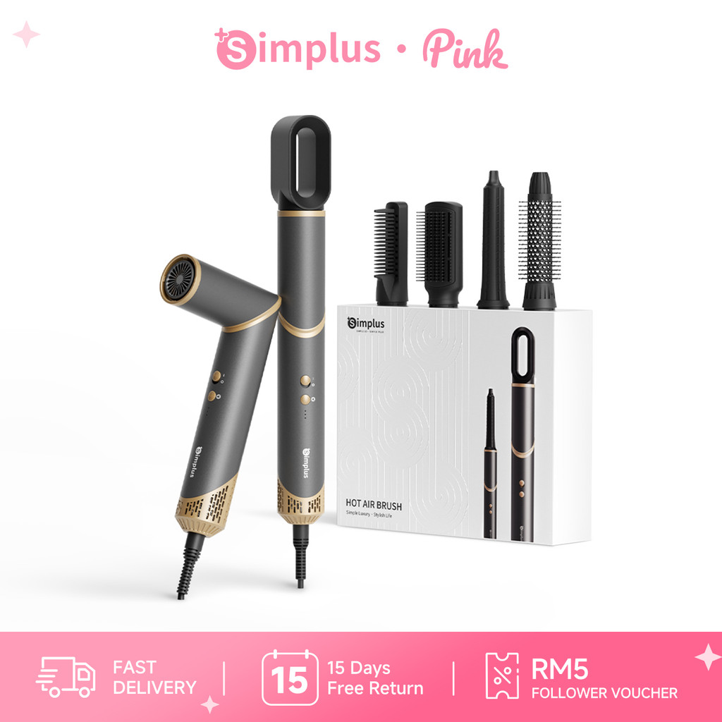 Simplus 5 In 1 Hair Dryer Brush Multifunctional Styler Hair Curler ...