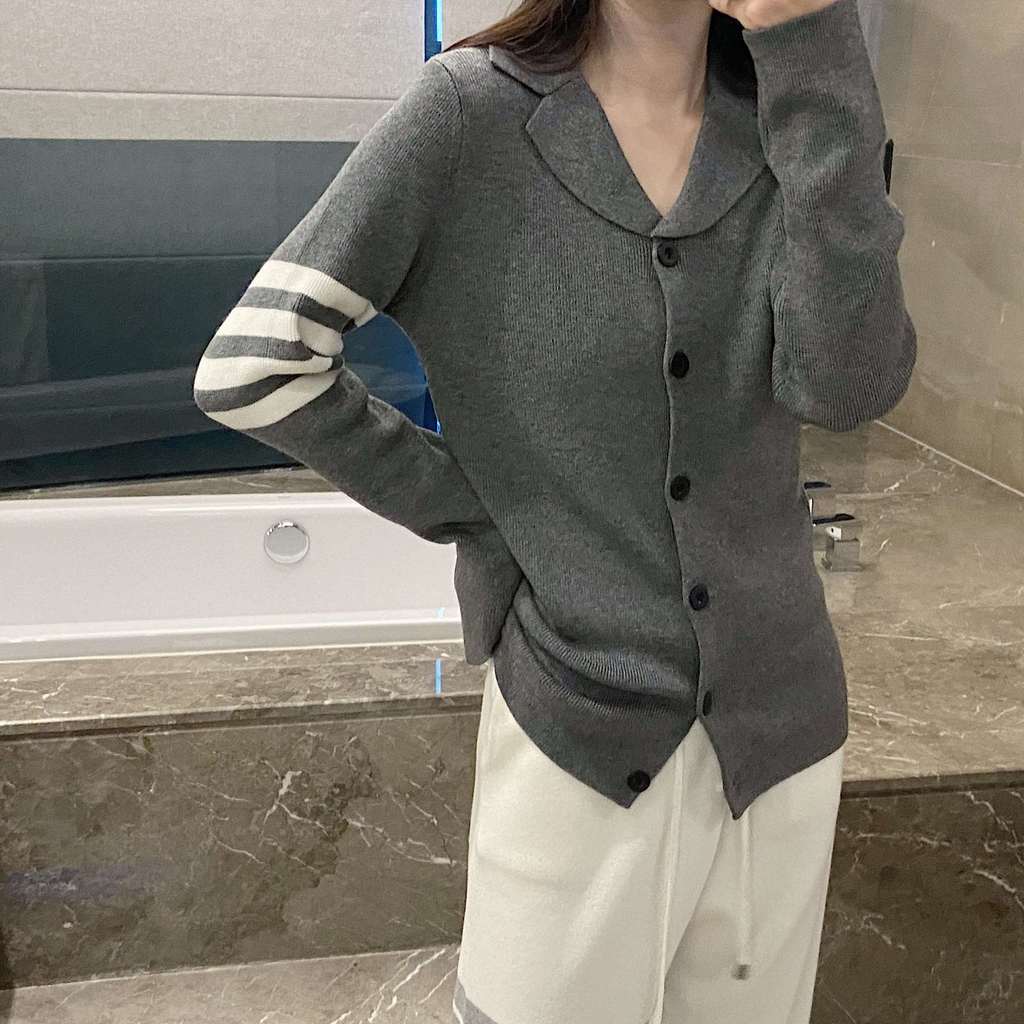 MZXY Thom Browne Inspired Preppy Wool Suit Jacket with Slim Fit ...