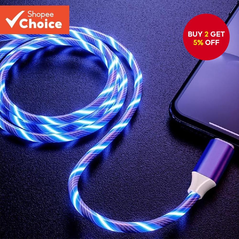 Micro USB Cable Charger, Led Light Up Glowing Micro USB Cord for ...