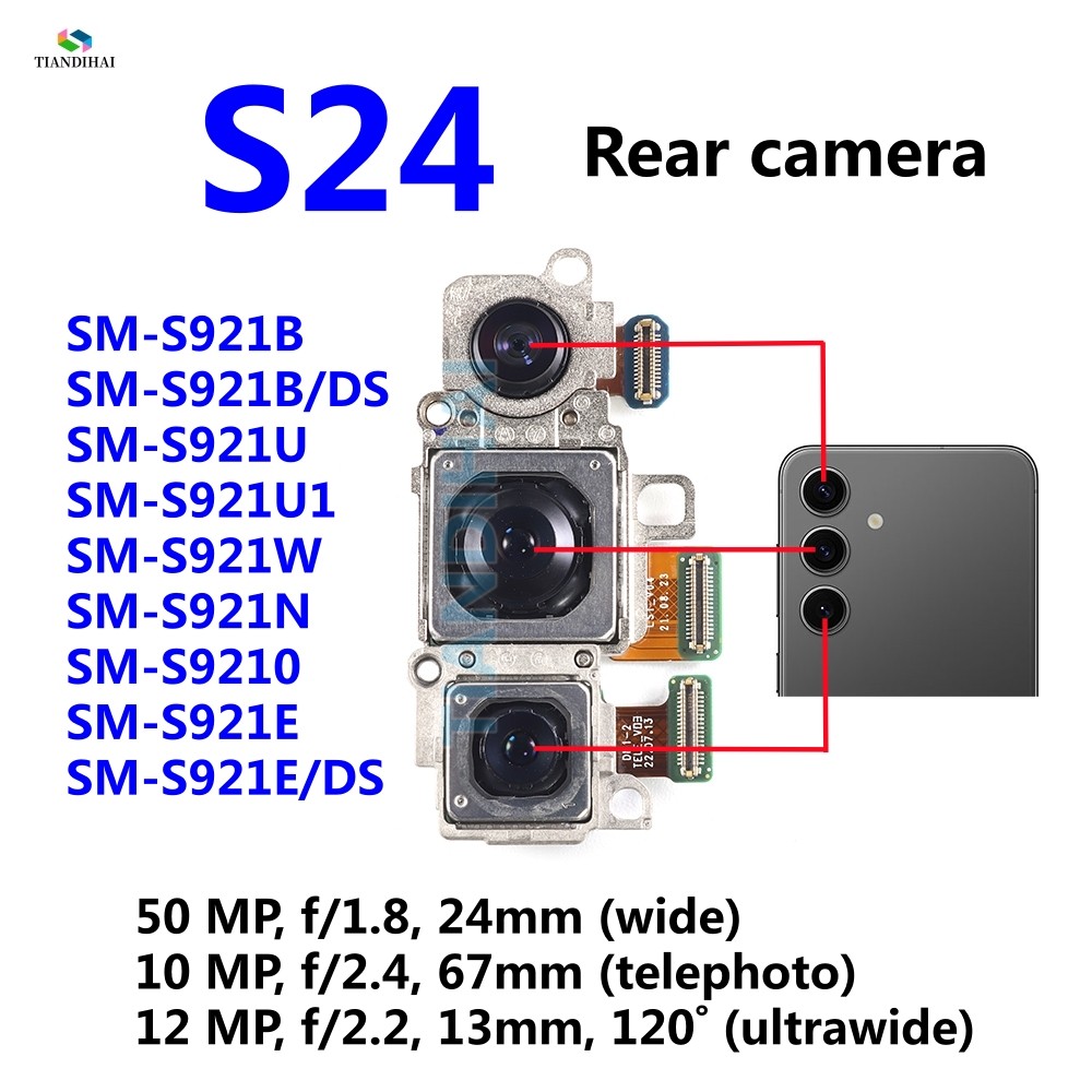 For Samsung Galaxy S24 S921B S921B/DS S921U S921E Rear Camera Back Main ...