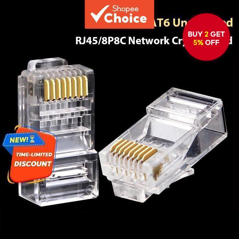 Model US1002 Plug LAN 10 Heads Pack Male Head RJ45 CAT6 High Quality ...