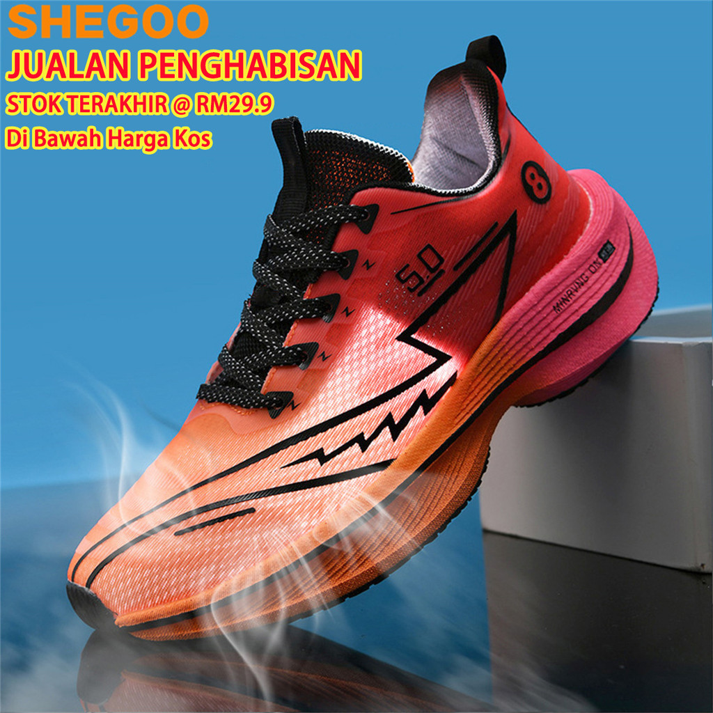 SHEGOO Kasut Jogging Lelaki Perempuan, Men Women Mesh Sneakers Sport ...