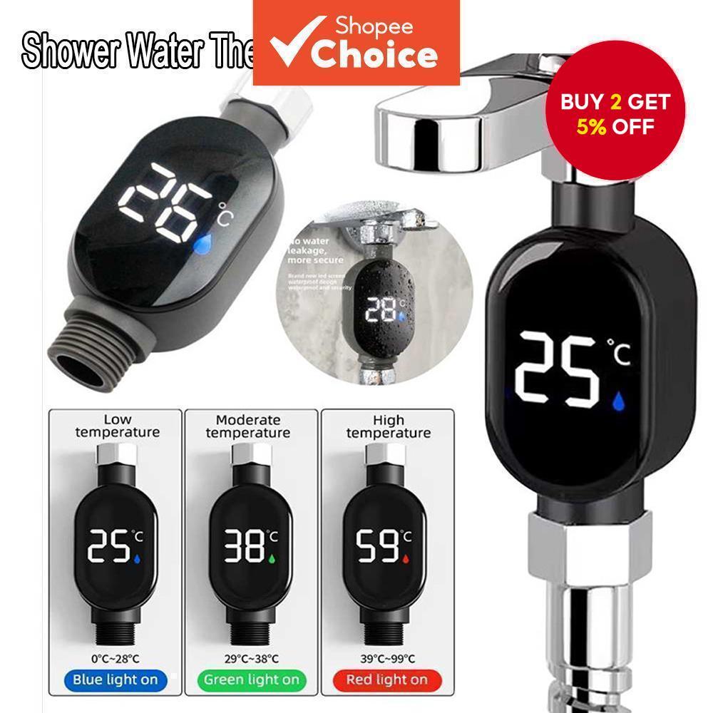 New Waterproof Shower Water Thermometer with LED Display - Intelligent ...