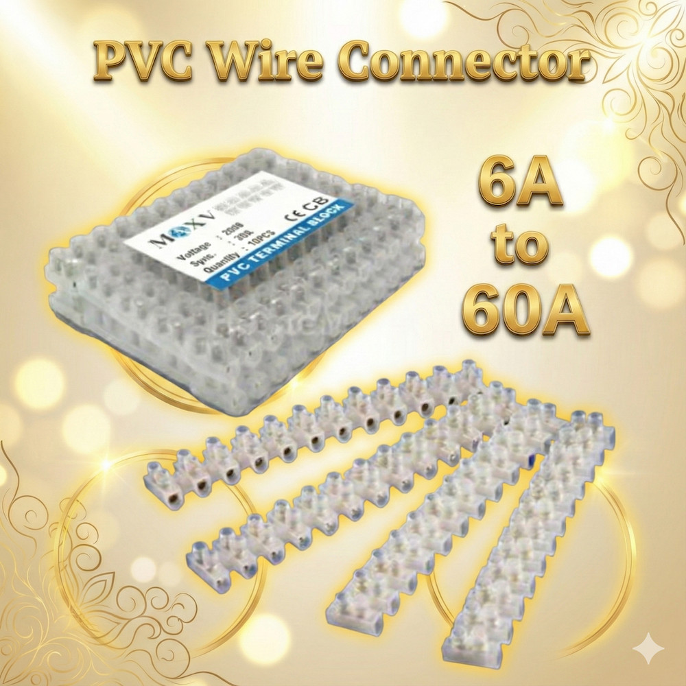PVC Terminal Block Connector Strip – Electrical Wire Joiner, Screw Type ...