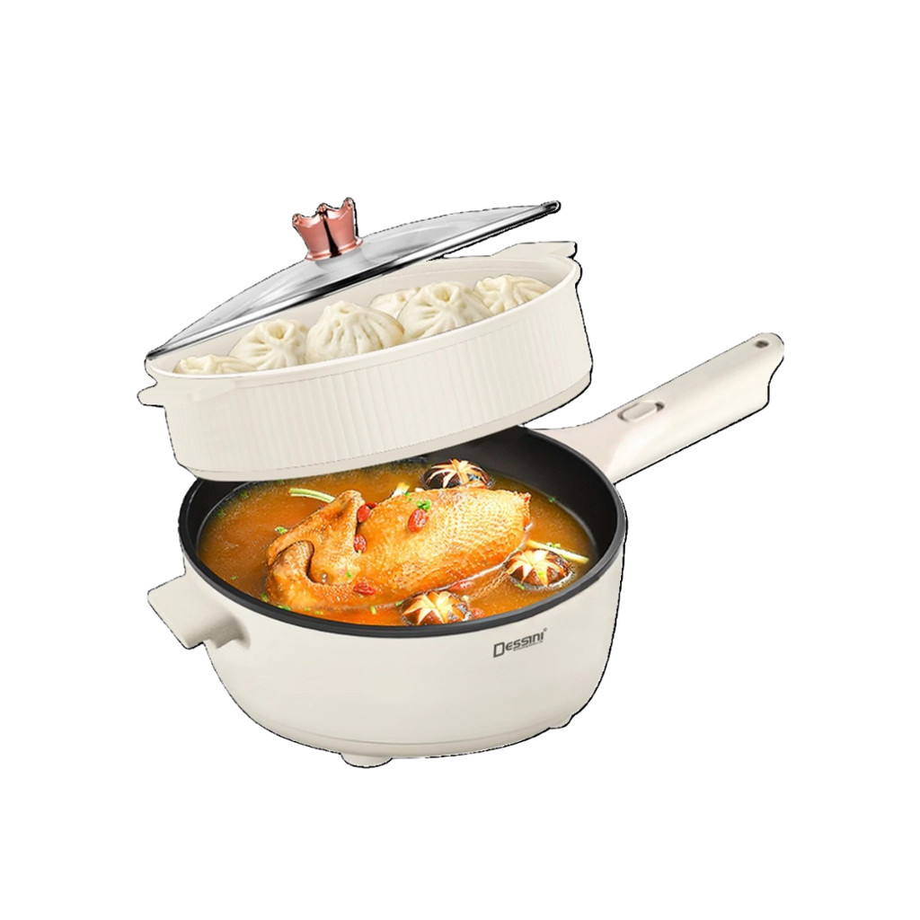 Dessini Electric Cooker Steamboat Hot Pot Non Stick Frying Wok Pan Rice ...