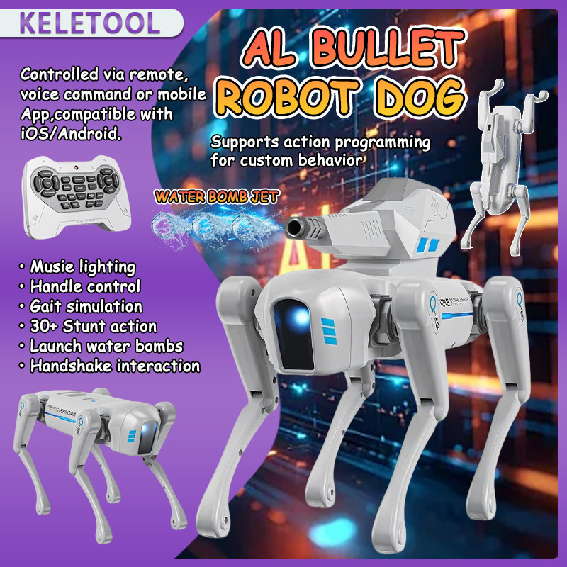 KELETOOL AI Intelligent Robot Dog Interactive Robot Pet Toy Dancing ...