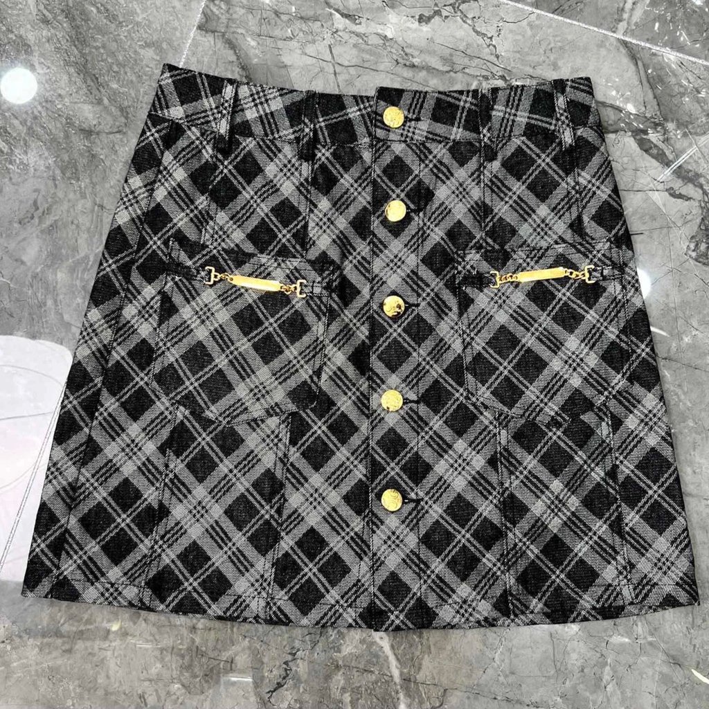 Celine A-Line Skirt - Double Pocket with Metal Chain Detail | Casual ...