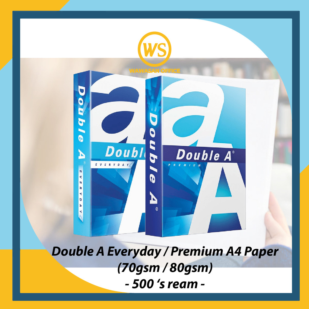 Double A A4 Paper 70gsm / Double A A4 Paper 80gsm / A4 Paper / Kertas ...
