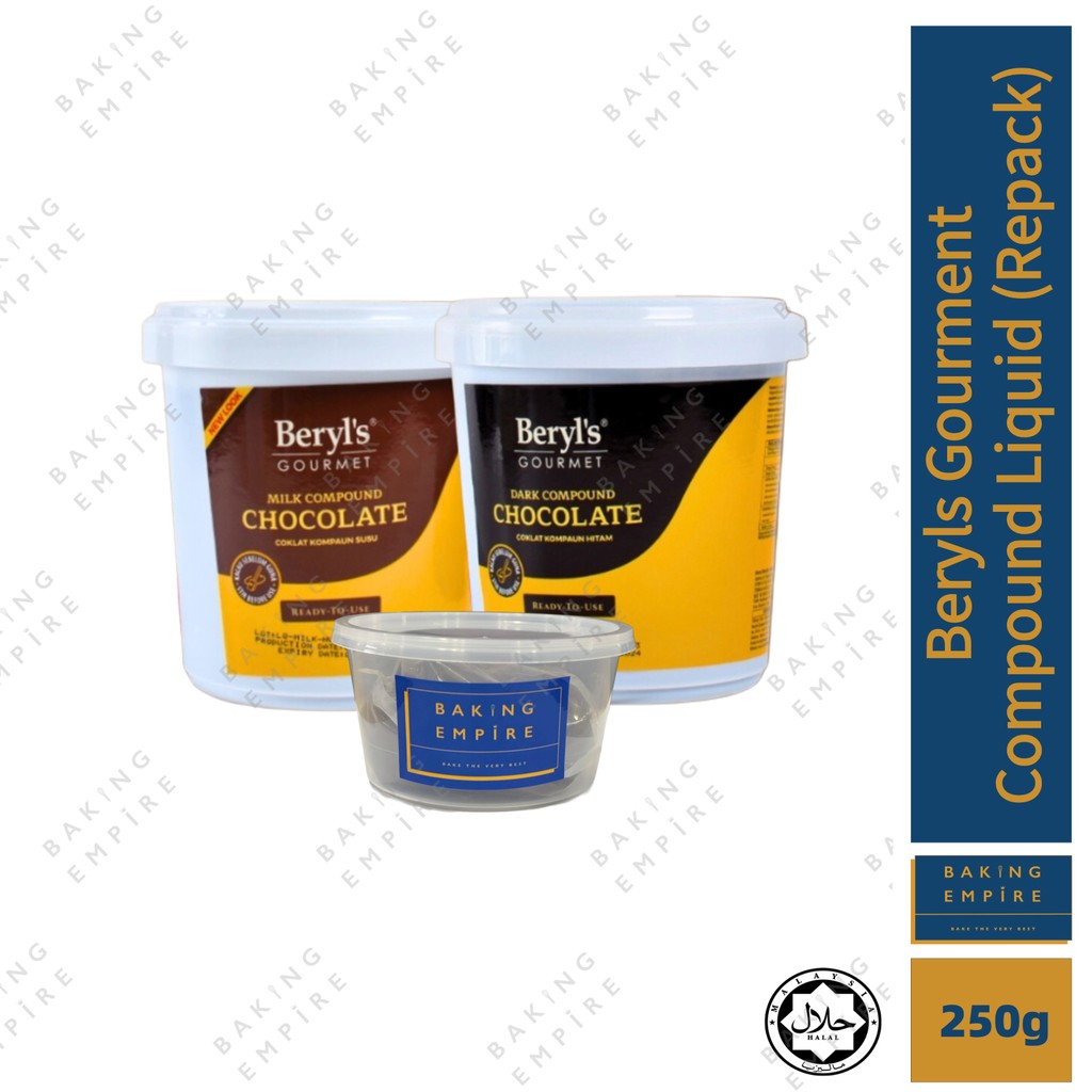 Beryls Gourmet Milk/Dark Compound Chocolate Liquid 250g (Repack ...
