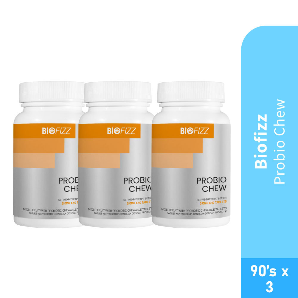 BIOFIZZ Probio Chew 90'S X 3 益生菌 Probiotics Chewable Tablet Supplement ...