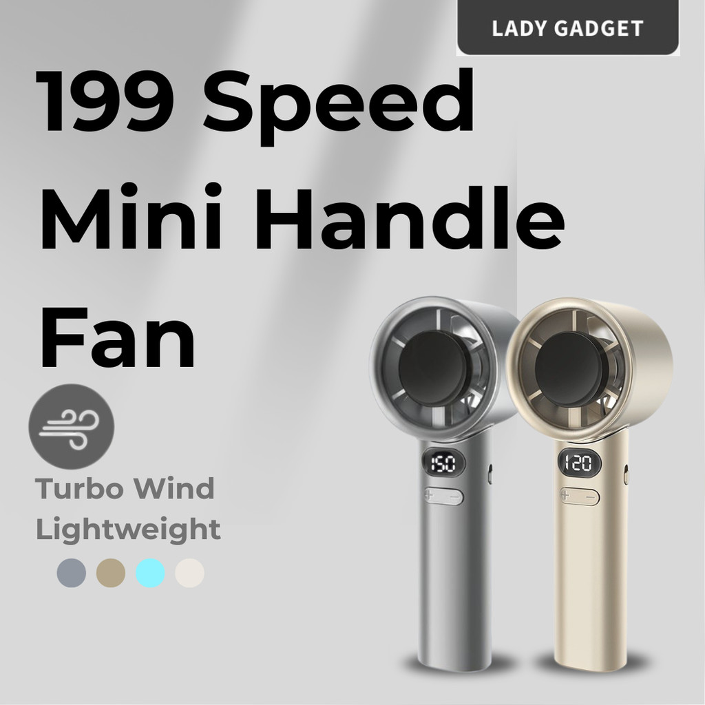 3000mAh 199/150/120 Speed Handheld Fan Portable Bladeless Mini Fan ...