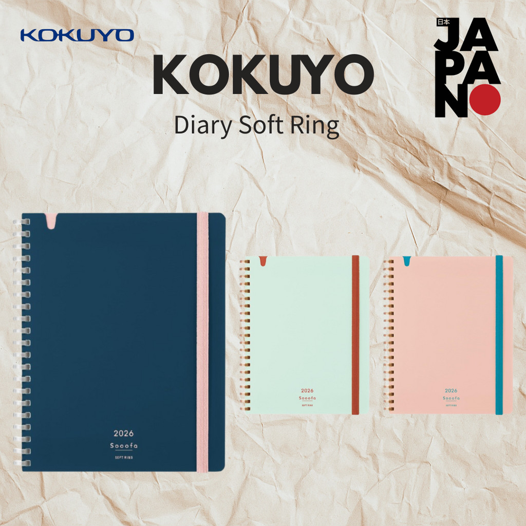 Kokuyo Planner 2026 Sooofa Diary Soft Ring Monthly Block B6 Variant ...