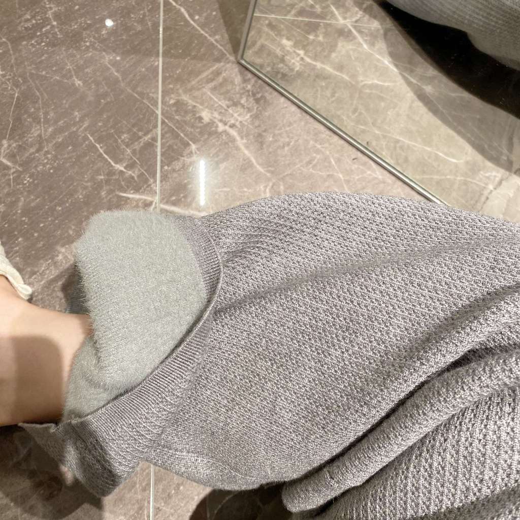 Thom Browne Gray Drawstring Wide-Leg Pants - High Waisted, Fleece-Lined ...