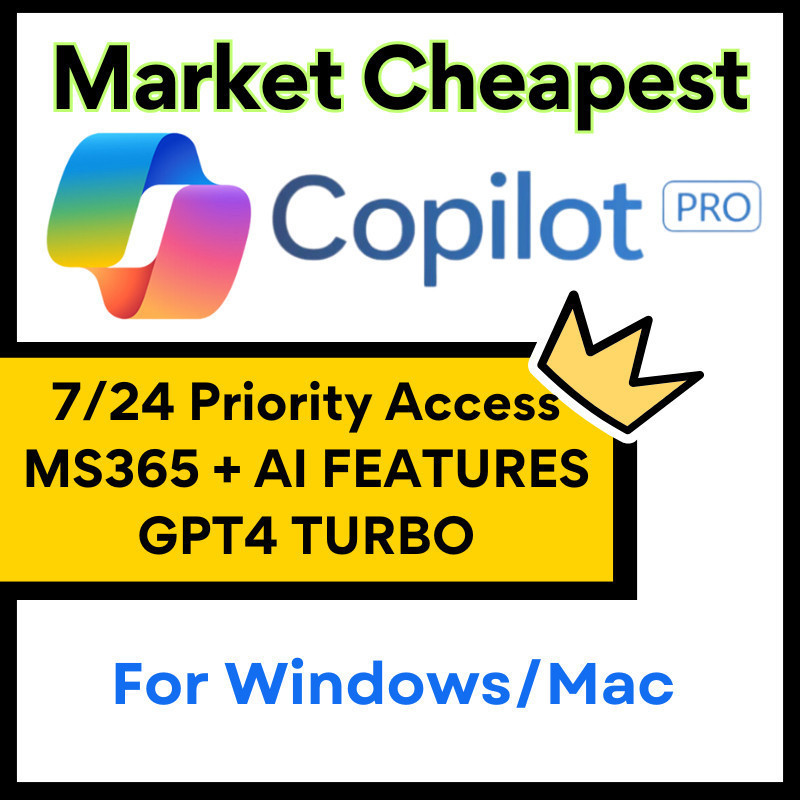 [1 Month] Microsoft Copilot Pro + 365 GPT-4 GPT-4 Turbo | ChatGPT ...