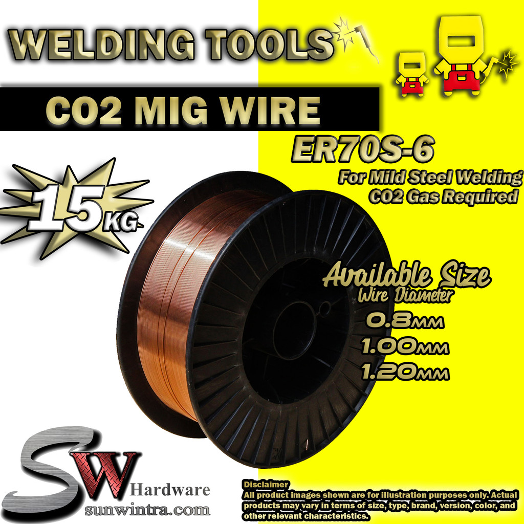 SW Hardware 15KG CO2 MIG WIRE COIL 0.8, 1.0, 1.2mm (Suitable All MIG ...