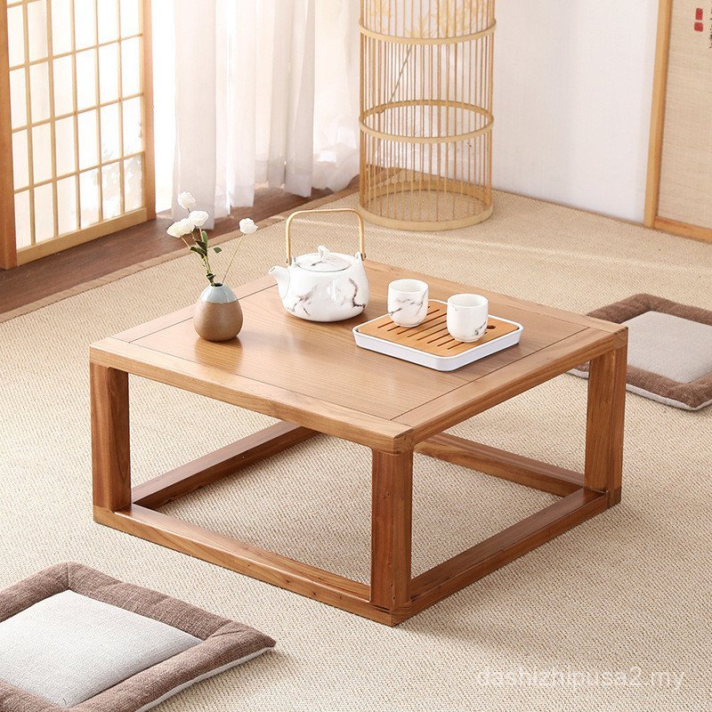 New Chinese Tatami Coffee Table Old Elm Zen Tea Table Japanese Style ...