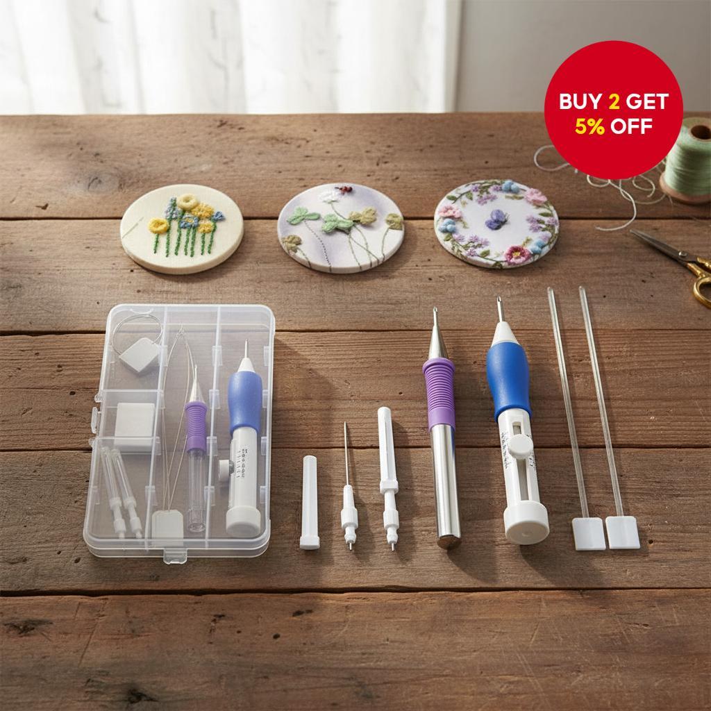 Hand Embroidery Kit / Punch Needle Pen / Embroidery Tool Set Kit ...