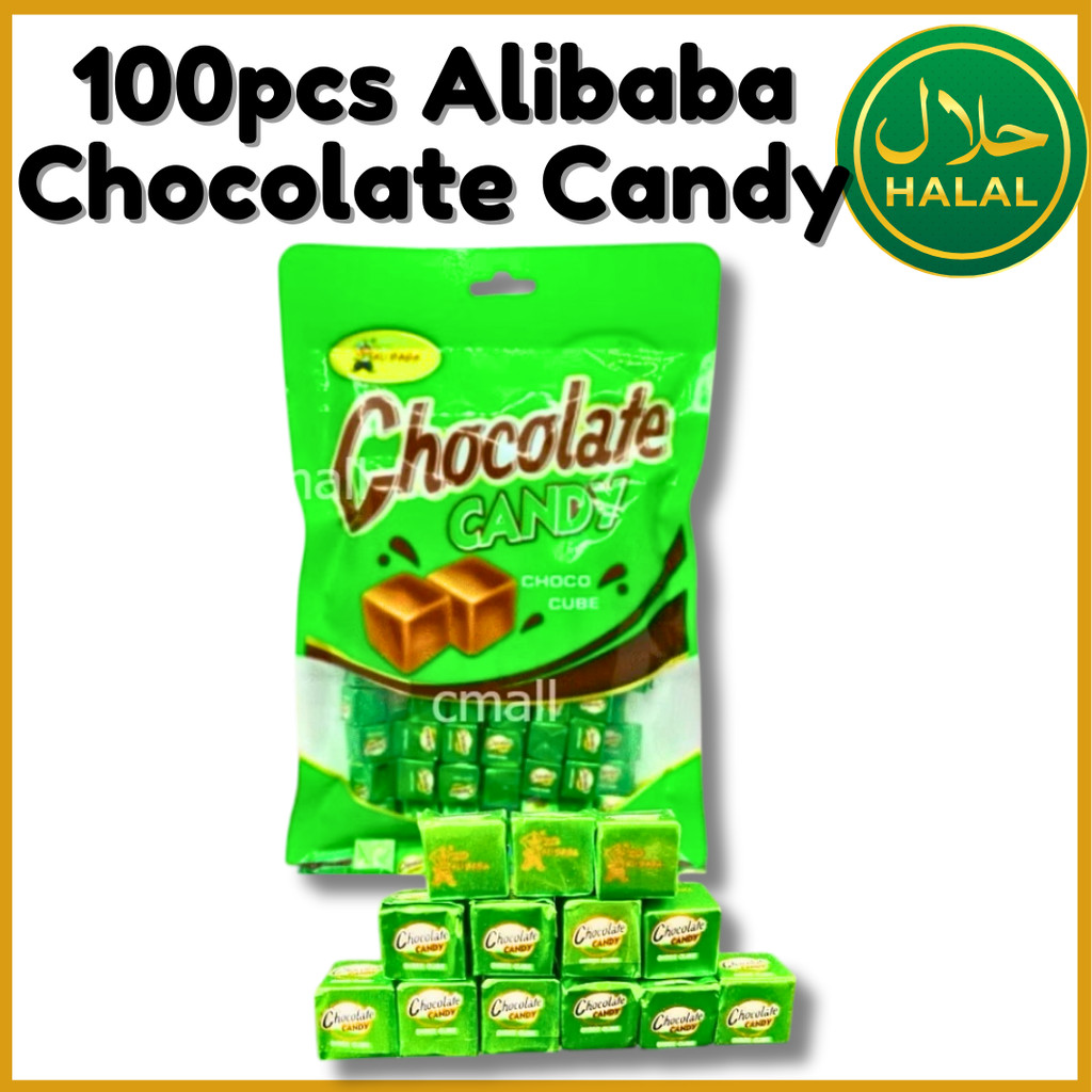 100pcs Alibaba Chocolate Candy Chocolate Cube Candy / 巧克力糖果 | Shopee ...