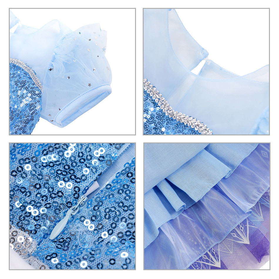 Disney Frozen Elsa Cute Princess Dress Elsa Theme Birthday Party Kids ...