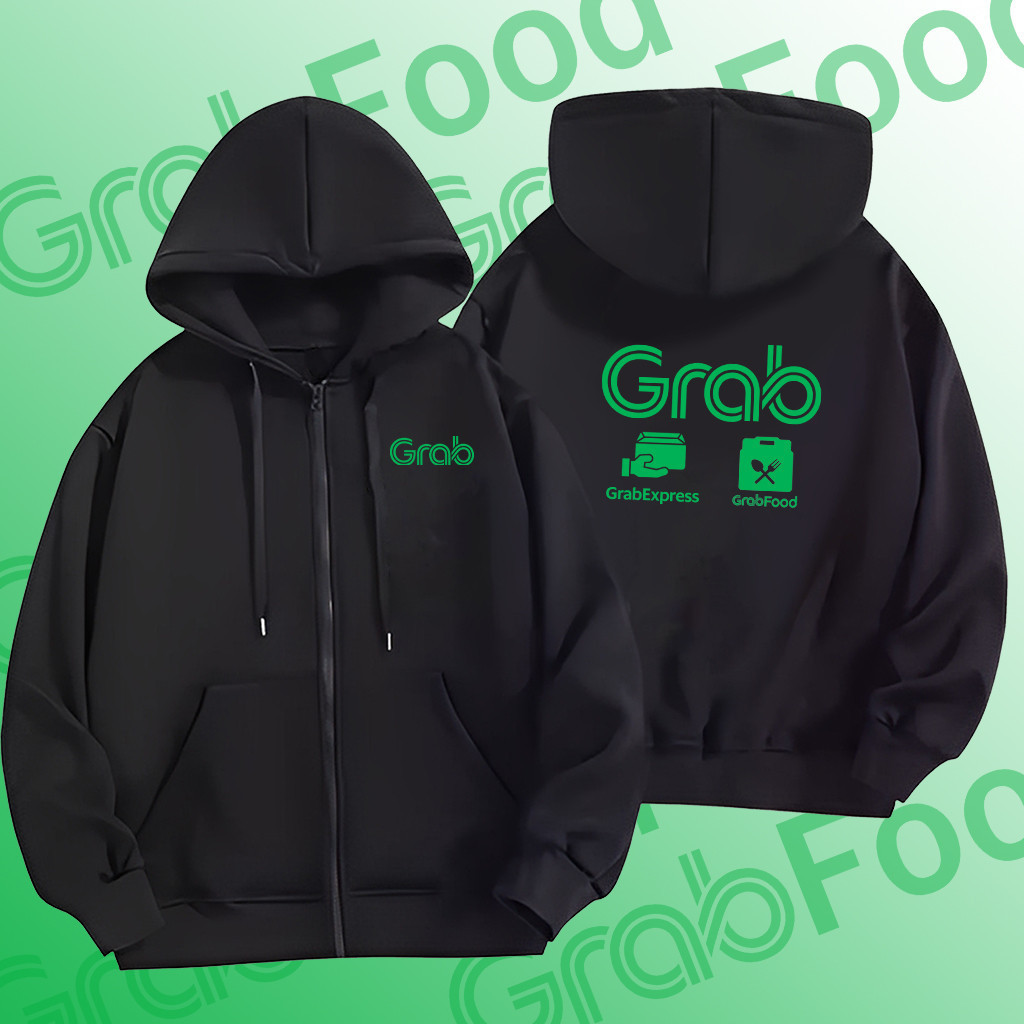 Grab Team Hoodie Jacket | Comfortable Zip-Up Sweatshirt Soft Fabric ...