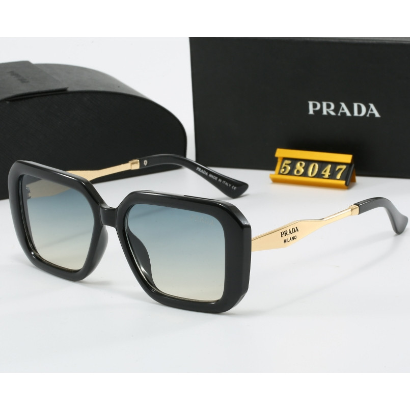 PRADA PRADA Holiday Travel Edition Plate Frame Square Sunglasses Men's ...