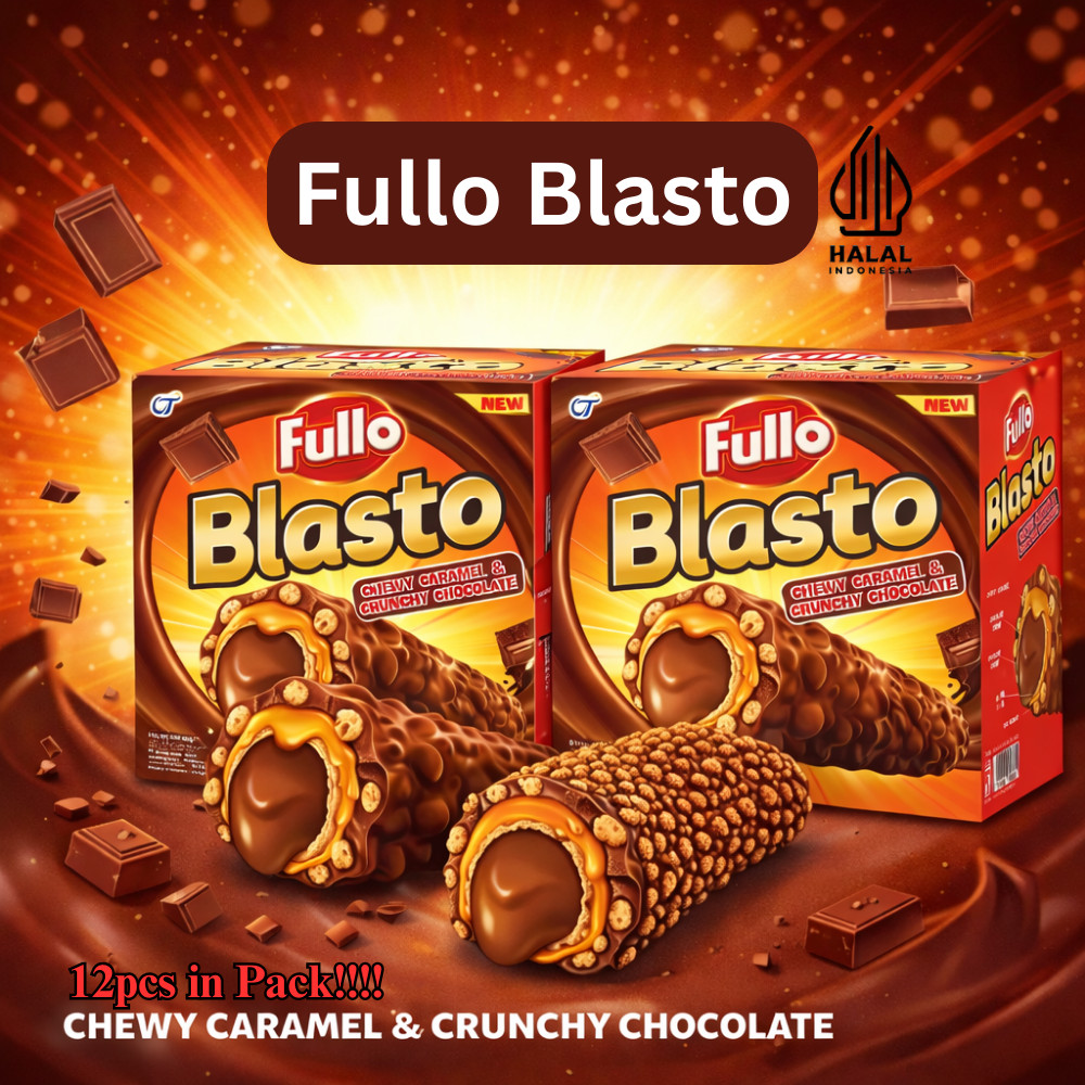 Fullo Blasto Choco Wafer Fullo Blasto Wafer Coklat Crunchy Chewy ...