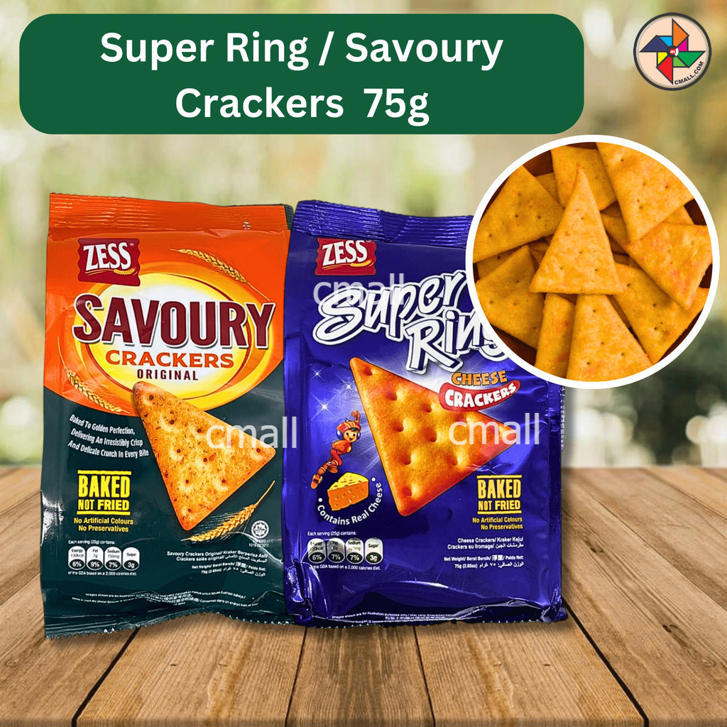 [HALAL] Super Ring Cheese / Savoury Crackers Original 75g Crunchy ...