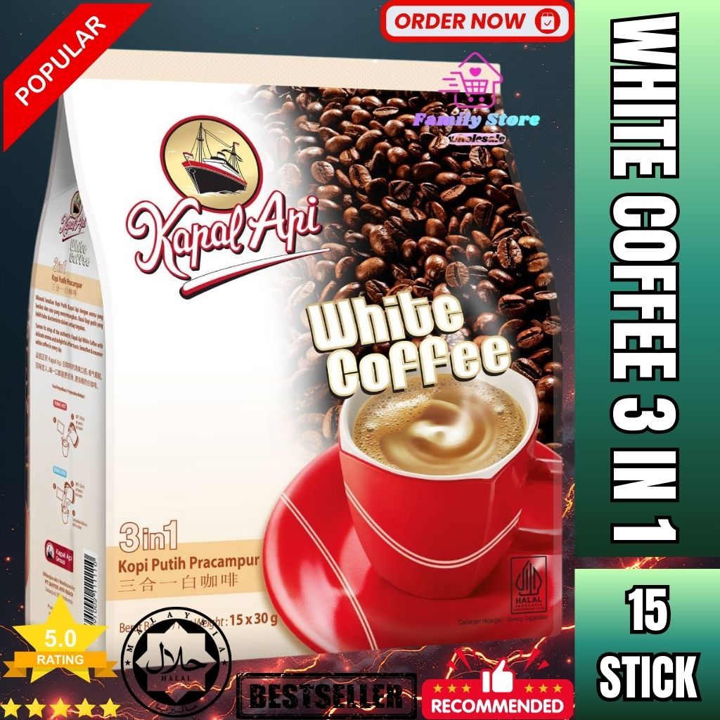 Kapal Api White Coffee 3in1 (15pkt x 30G) | Shopee Malaysia