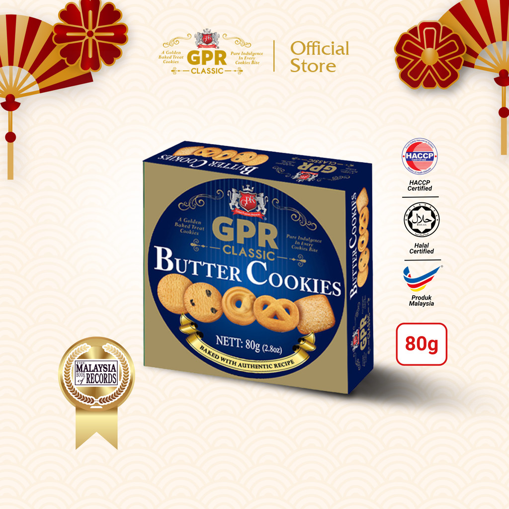 GPR Classic Butter Cookies (80g) Halal Butter Cookies - CNY Gift ...