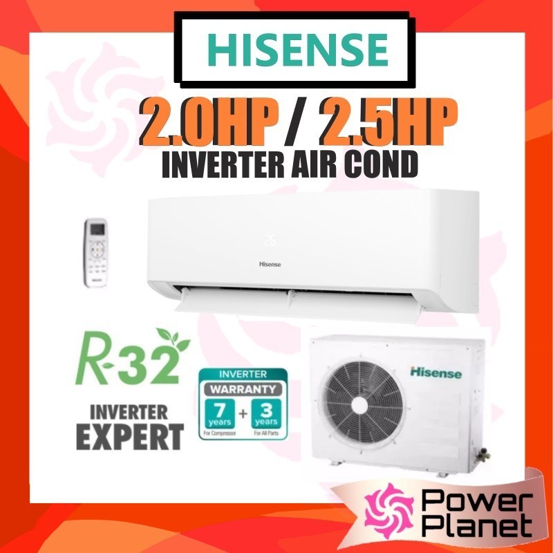 Hisense Air Cond 2.0HP / 2.5HP Inverter Air Conditioner R32 Air ...