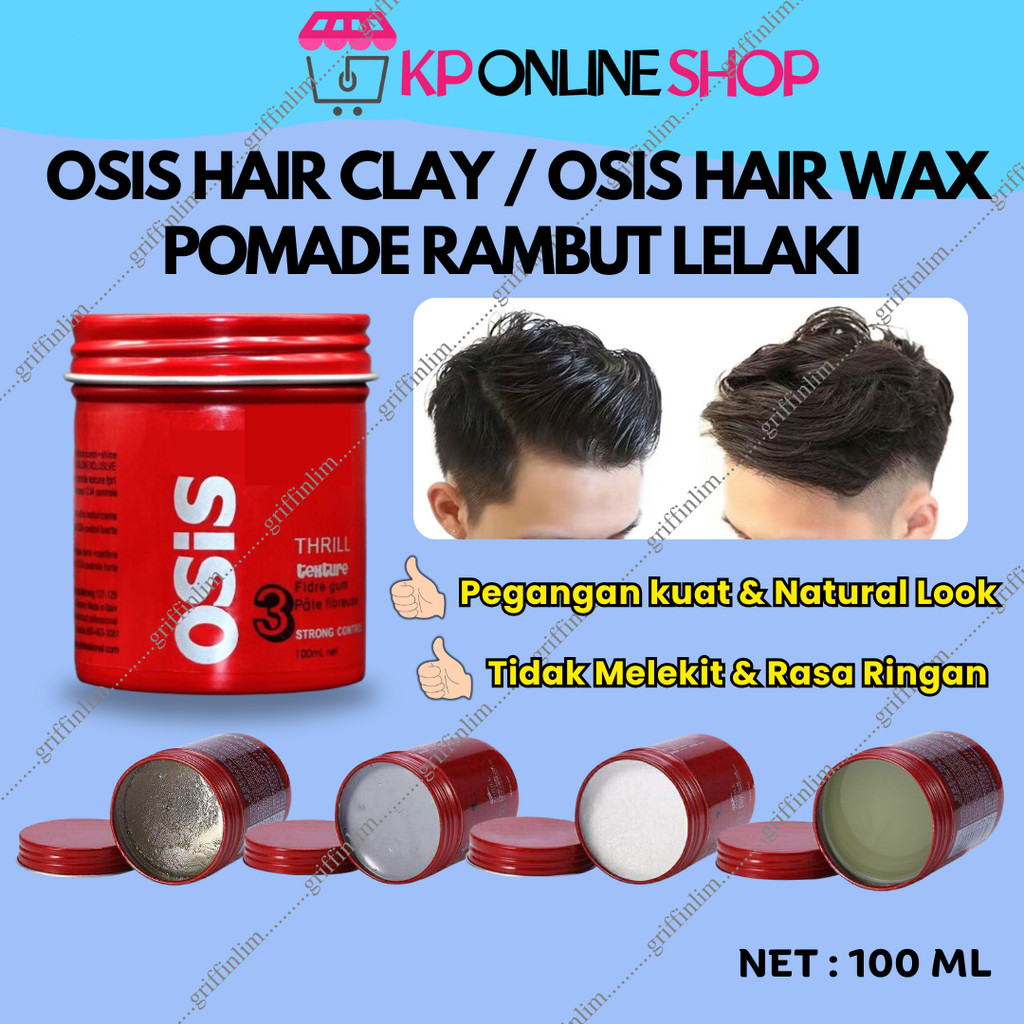 Osis Hair Clay Pomade Rambut Lelaki Hair Clay Men Osis Hair Wax Rambut ...