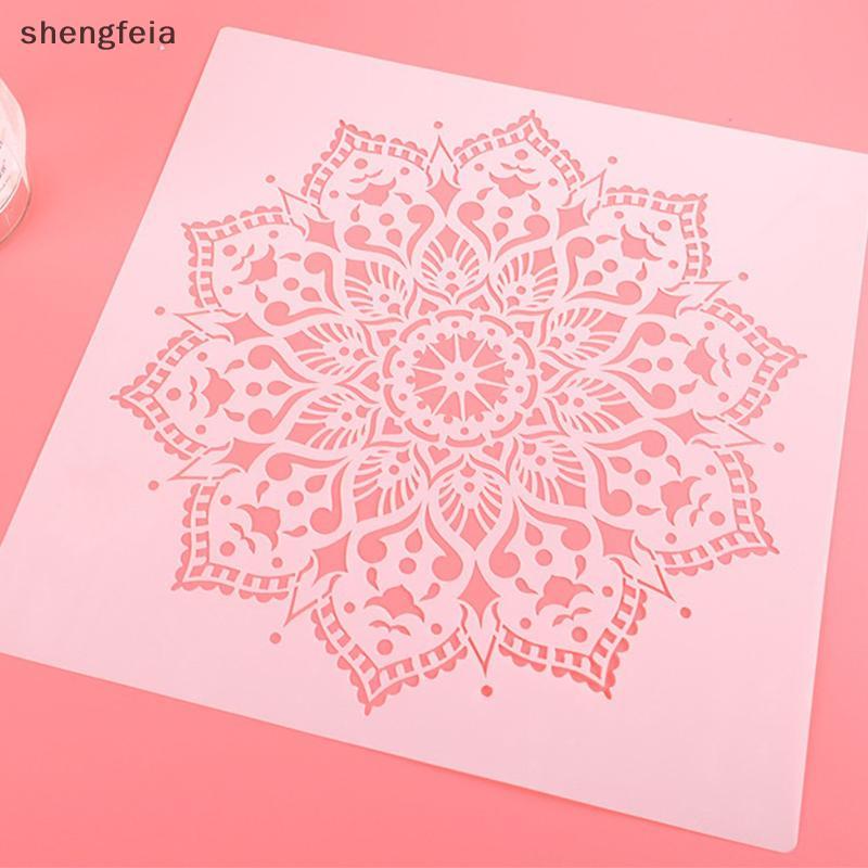 [SFI] 30cm Diy Craft Mandala Mold For Painting Stencils Stamped Paper ...