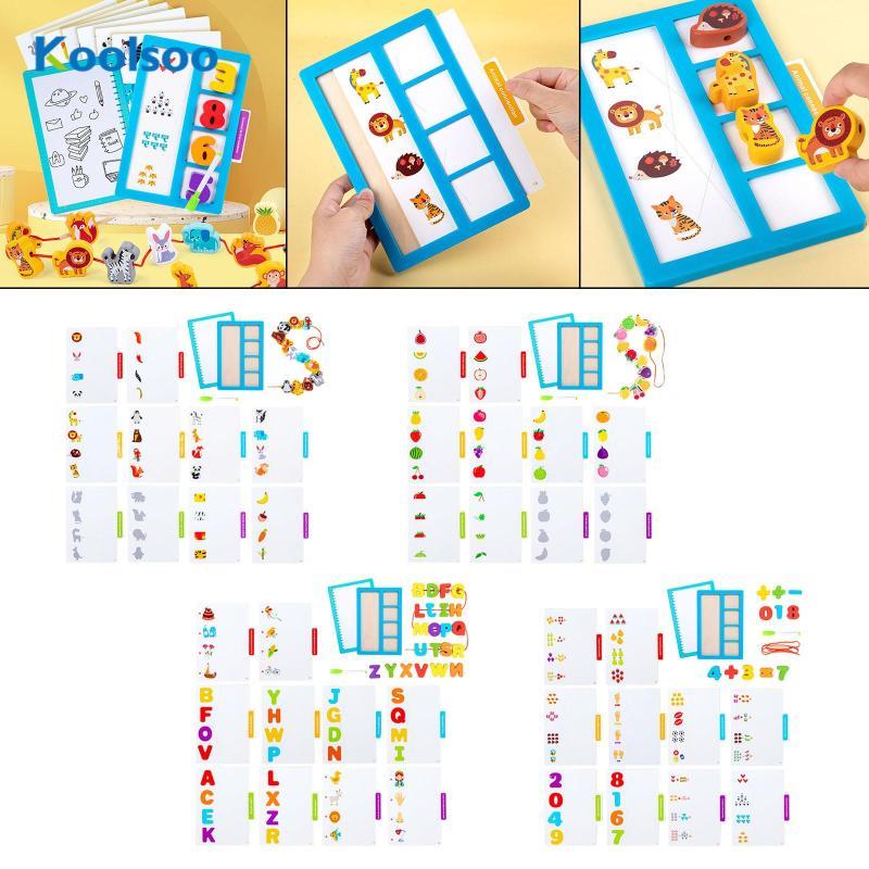 Koolsoo Wooden Matching Game, Matching Game ,Lacing Beads with Blocks ...