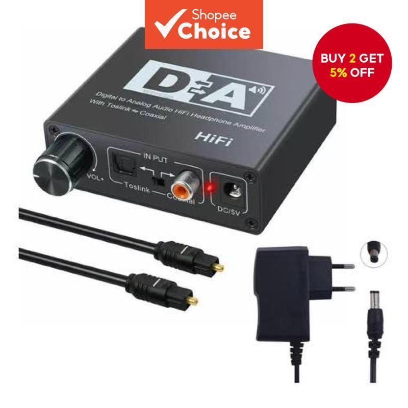 Hifi DAC Amp Digital-to-Analog Audio Converter with RCA, 3.5mm ...