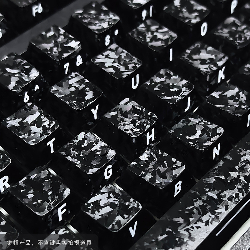 Cool Carbon Fiber Texture! 119 PBT Keycaps Cherry Side Print for ...
