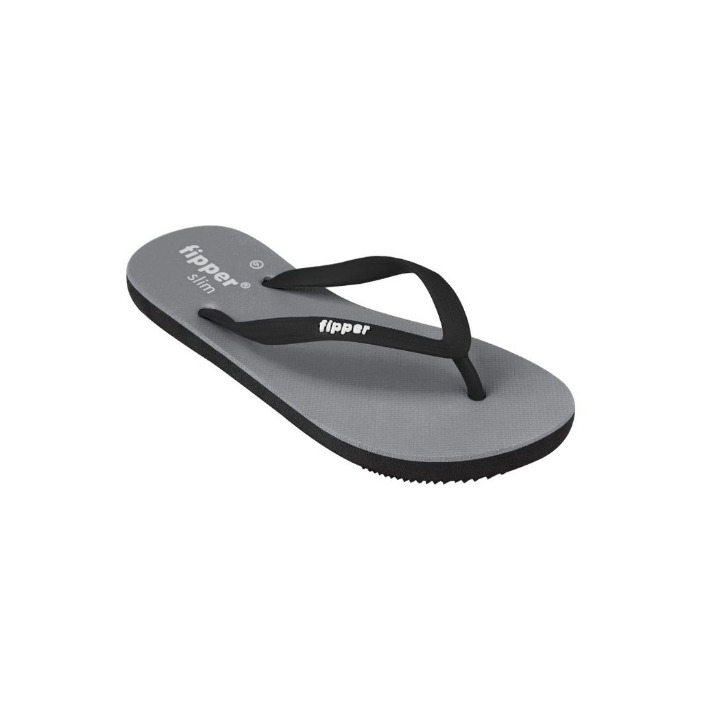 Fipper Slim Rubber Slipper for Women in Grey (Light) / Black | Shopee ...