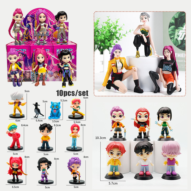 Creative Rumi KPop Demon Hunters Action Figure Ornament Saja Boys Model ...