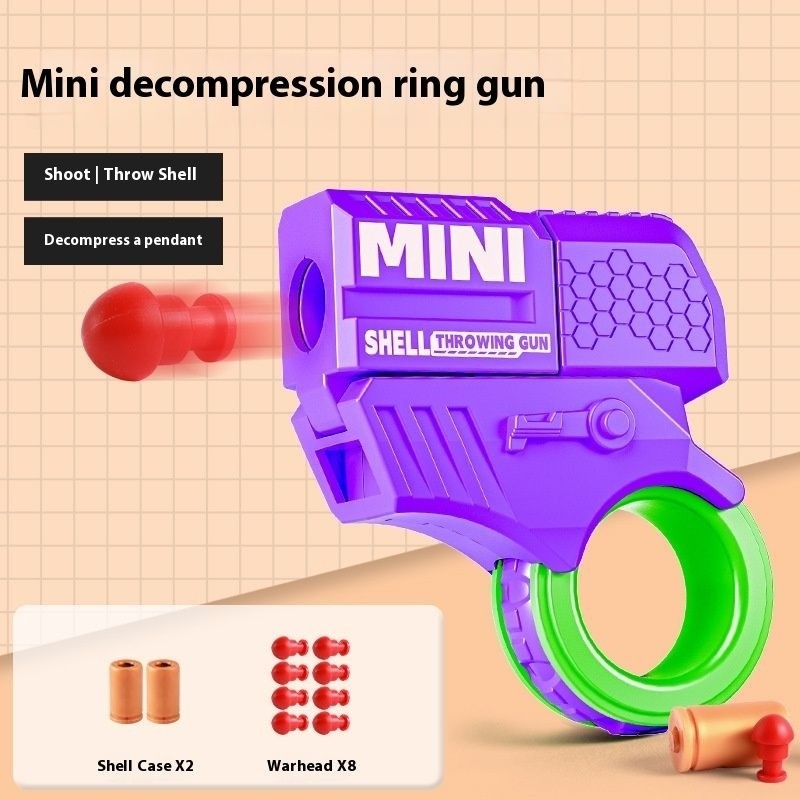 Mini Finger Decompression Ring Rotating Gun Stress Relief Relax EDC ...