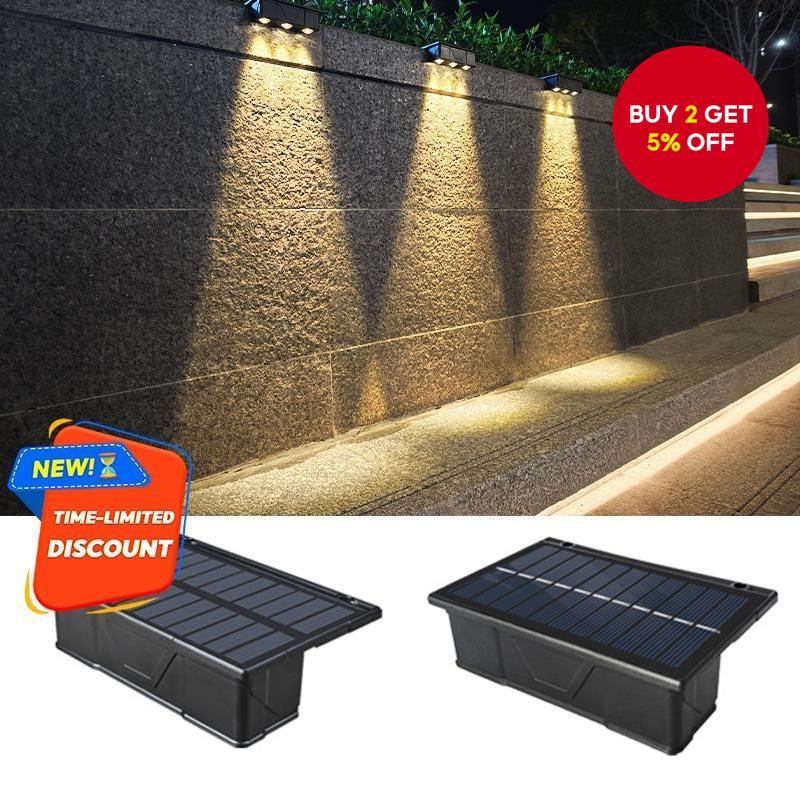 3LED Solar Wall Light with IP65 Waterproof and Auto Sensor - Warm White ...